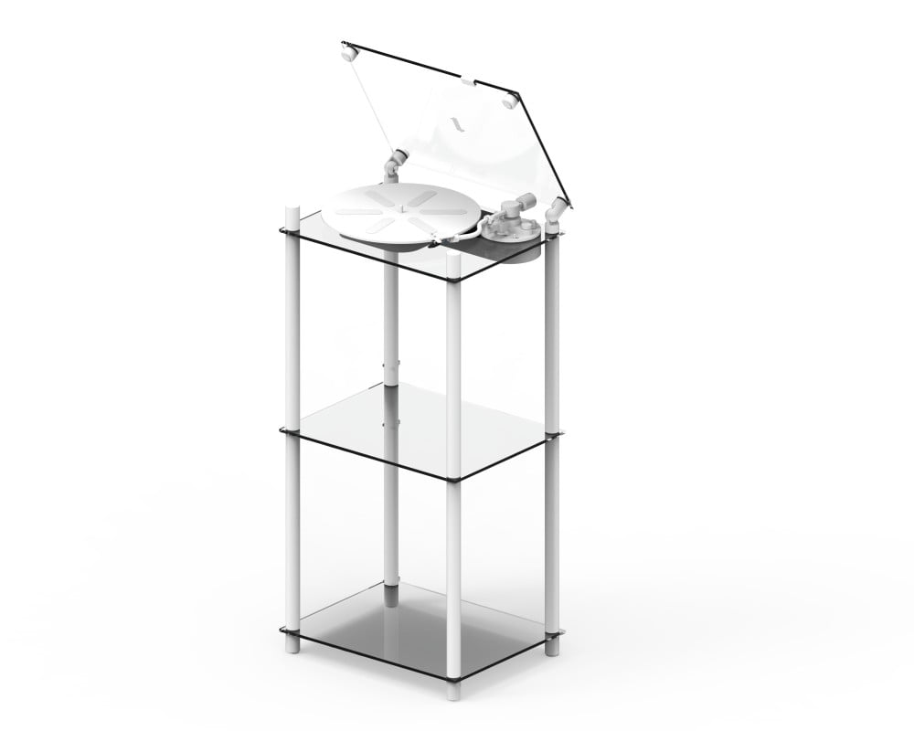 Transparent Turntable Stand White